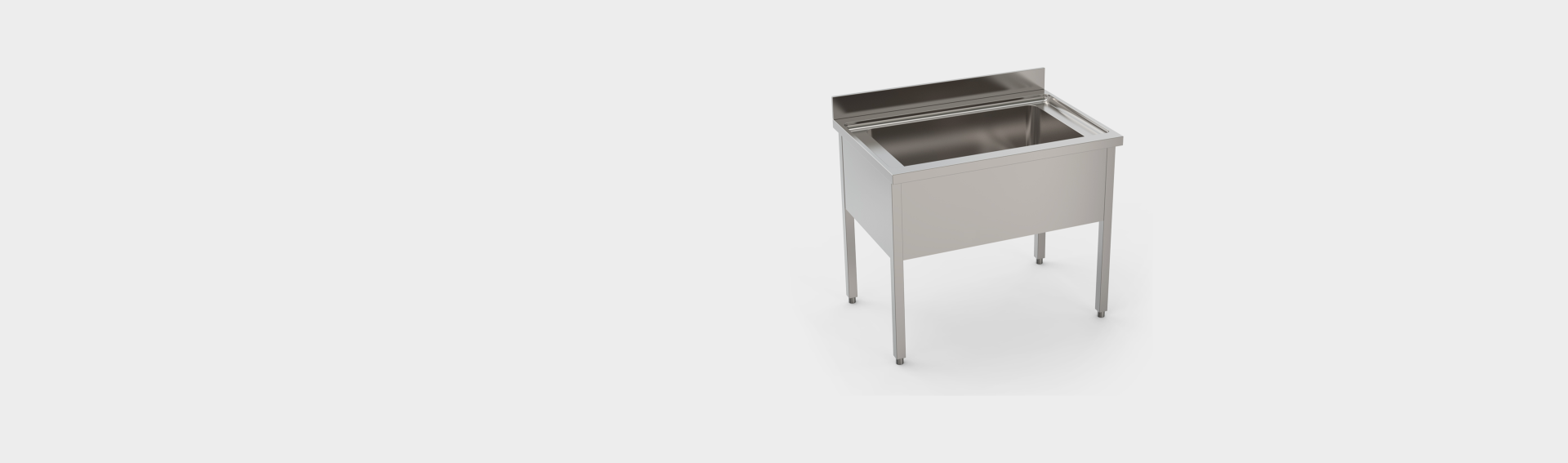 Flat-packed floor standing deep pot wash sinks - 600
